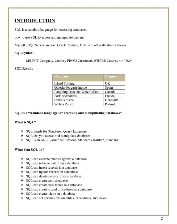 SQL Basics and Advanced PDF - Connect 4 Programming