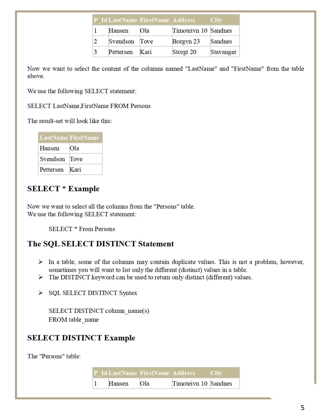 SQL Basics and Advanced PDF - Connect 4 Programming