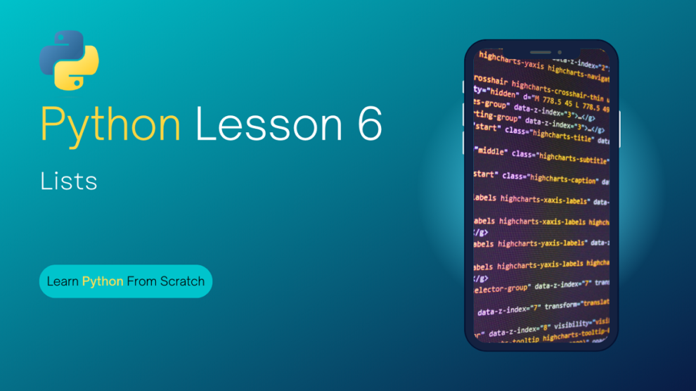 Python From Scratch Lesson 6 Pdf Python Lists Connect 4 Programming