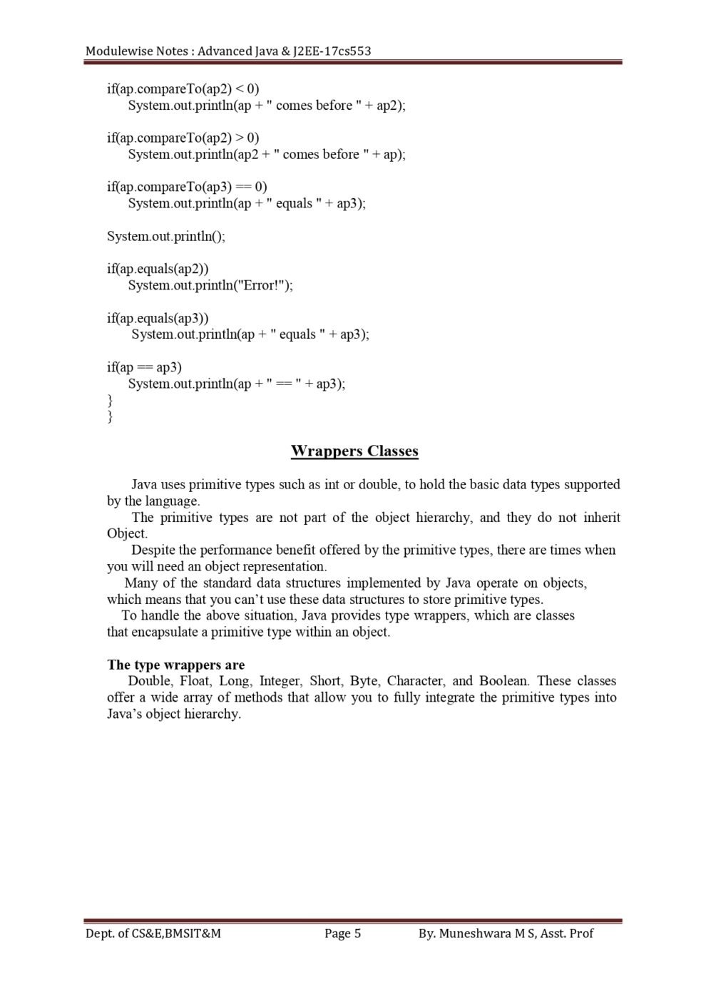Module Wise Notes of Advanced Java & J2EE (PDF) – Connect 4 Programming