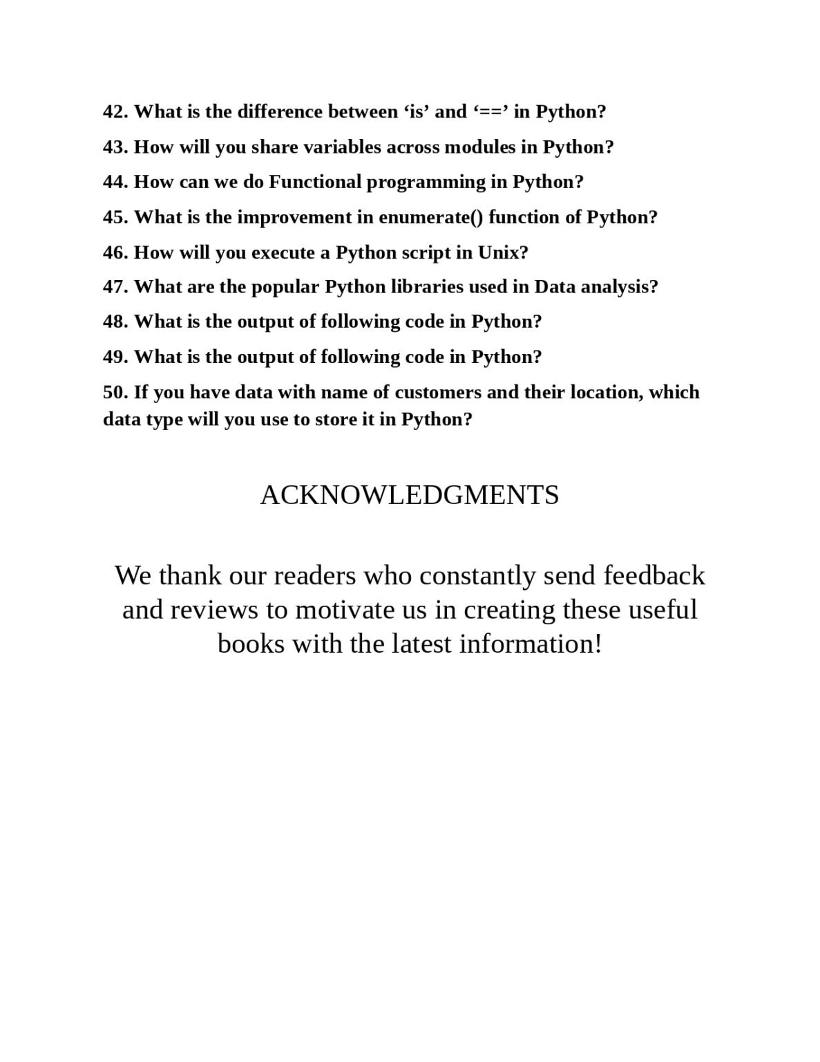 Top 50 Python Interview Questions And Answers Pdf Connect 4 Programming