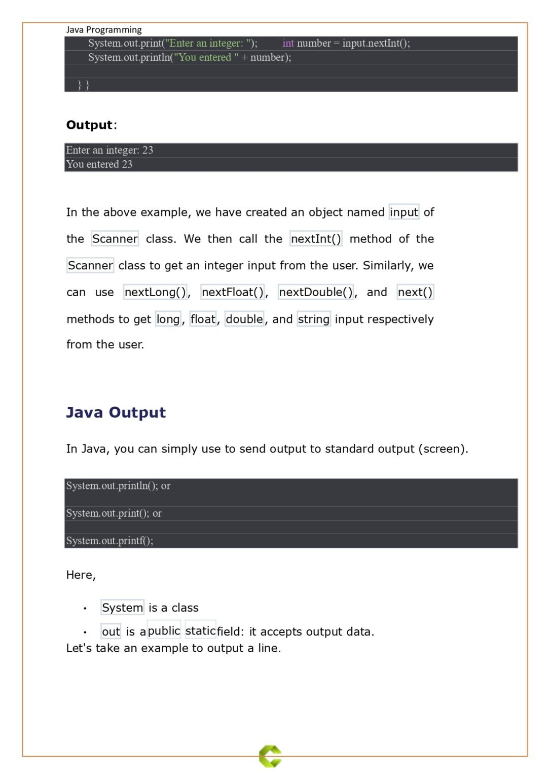 Java Tutorial Java Input And Output Pdf Connect 4 Programming