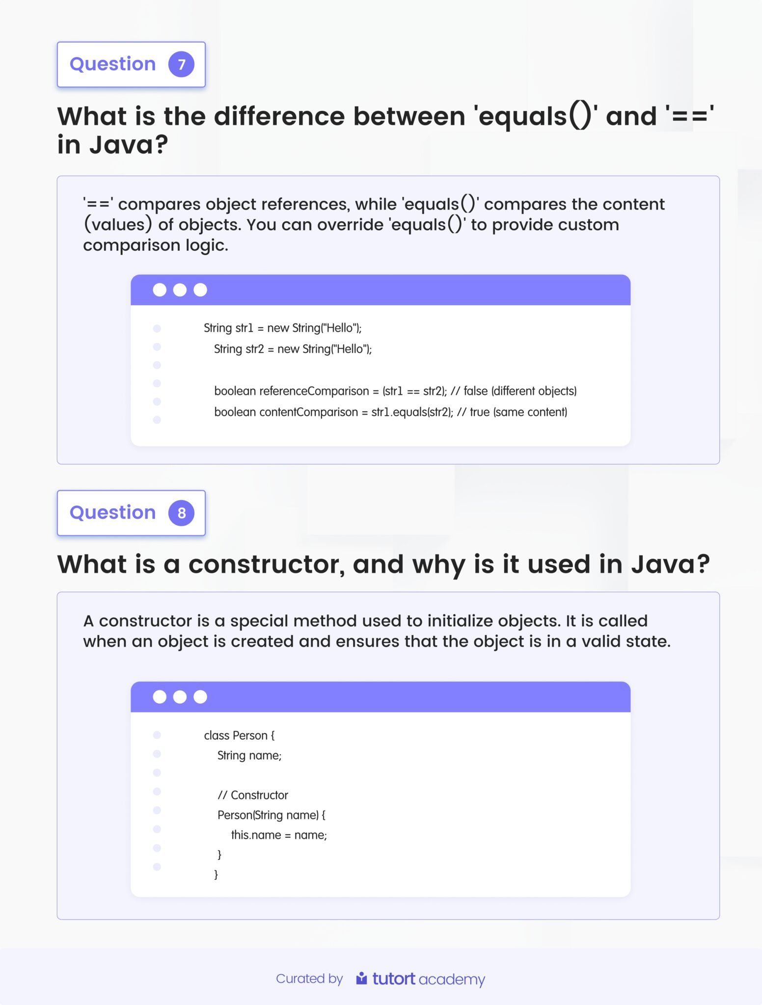 Top 50 Java Interview Questions and Answers PDF – Connect 4 Programming