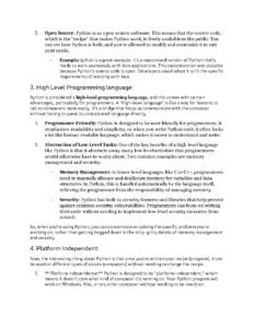Python Basics Introduction PDF - Connect 4 Programming