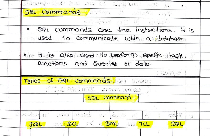 SQL Commands Handwritten (PDF): A Personalized Guide to Mastering ... SQL Commands Handwritten (PDF): A Personalized Guide to Mastering ...