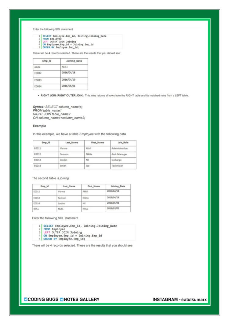 SQL Notes Zero To Hero (PDF) – Connect 4 Programming