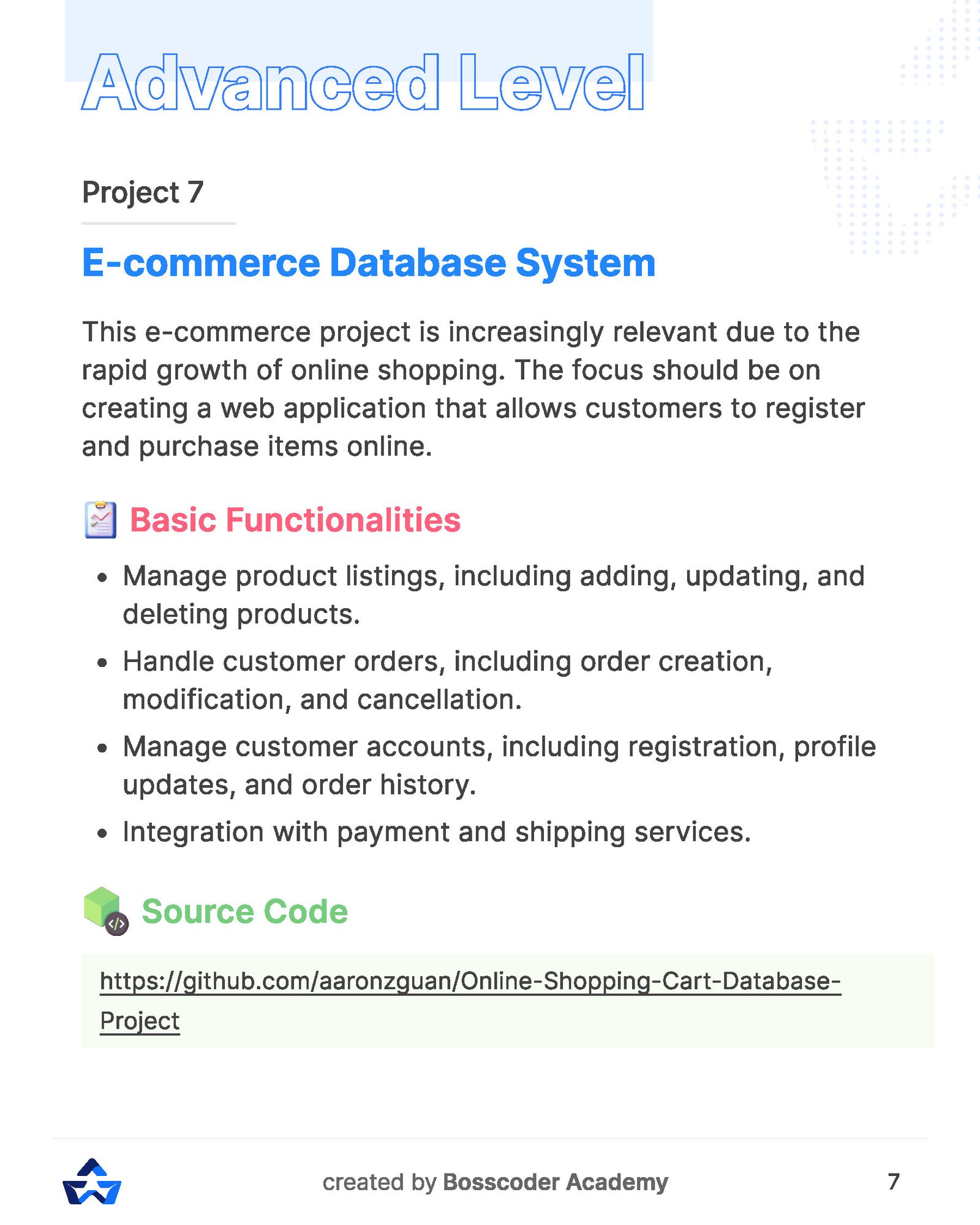 SQL Project Handbook (PDF) - Connect 4 Programming