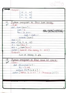 Basic Python Programs Handwritten PDF - Connect 4 Programming